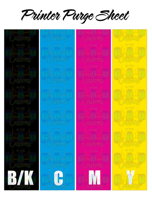 Printer Purge Sheet – In The Gap Customs